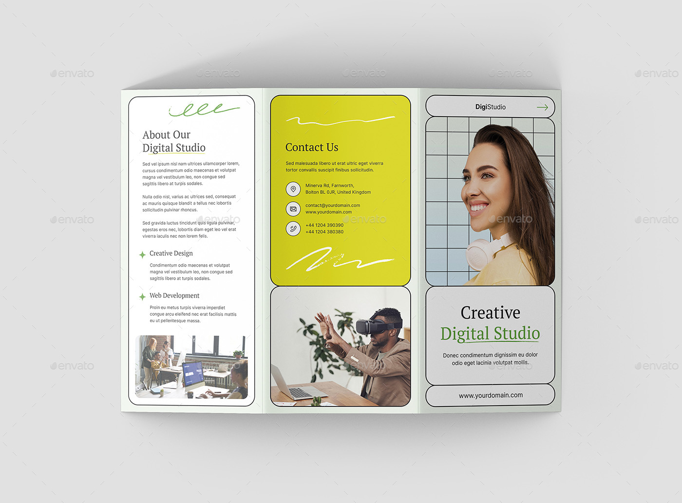 Digital Studio Brochure Tri-Fold Template, Print Templates | GraphicRiver