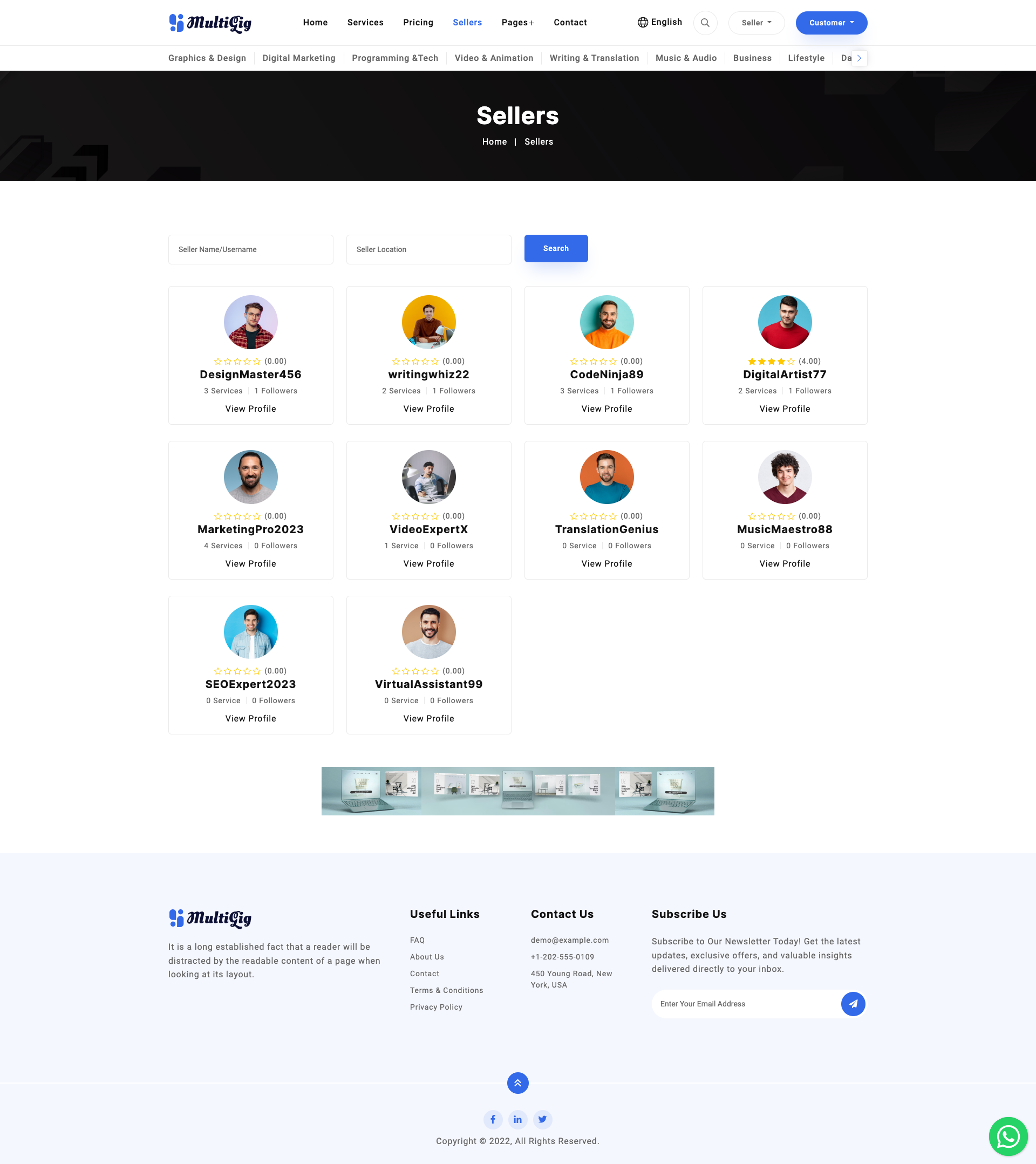 MultiGig - Service / Gig Selling Freelancing Marketplace (Subscription Based) by KreativDev