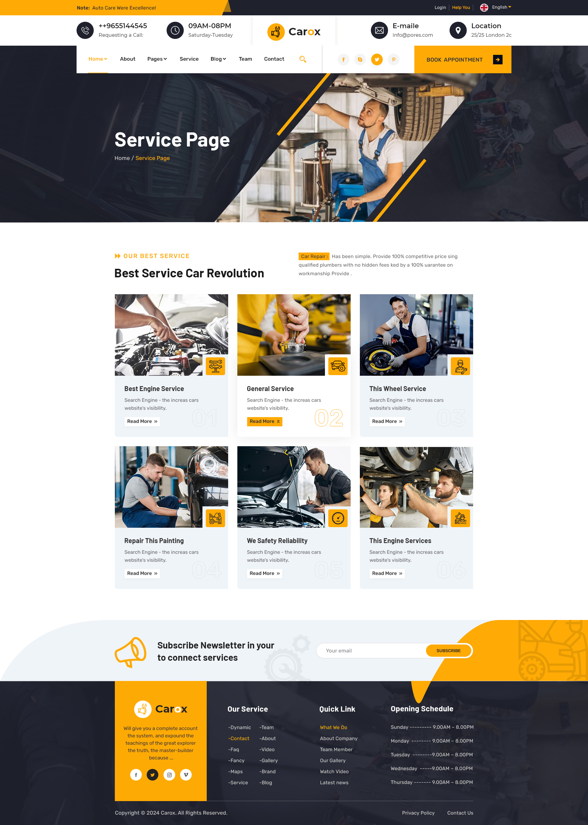 Carox - Car Repair & Auto Service Figma Template. by Werpax | ThemeForest