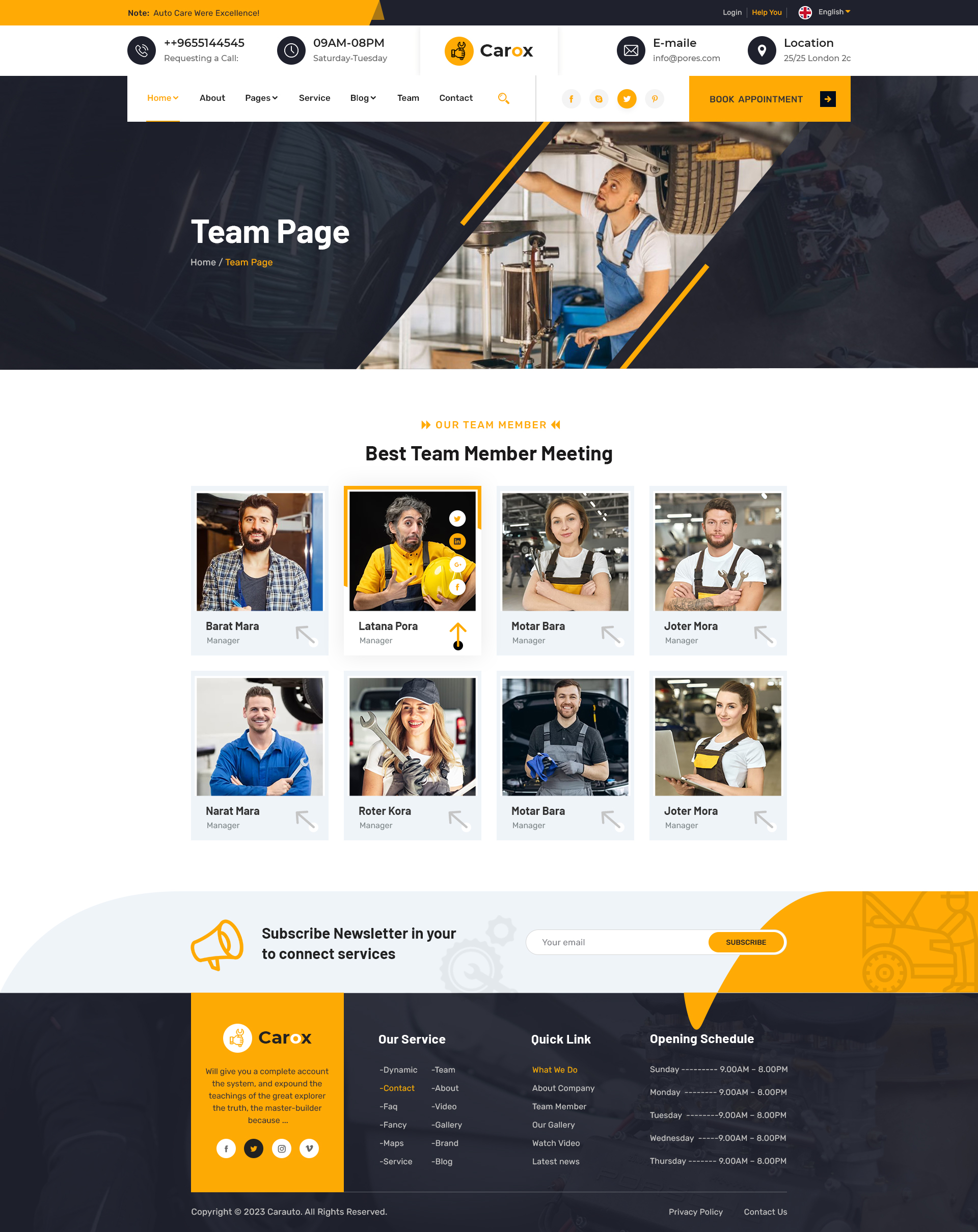 Carox - Car Repair & Auto Service Figma Template. by Werpax | ThemeForest
