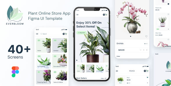 Everbloom - Plant Online Store App Figma UI Template by George_Fx ...