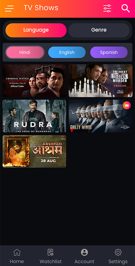 Video Streaming Android App (TV Shows, Movies, Sports, Videos Streaming ...