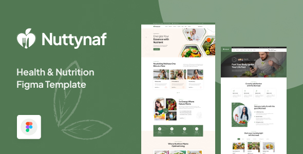 Nuttynaf - Health & Nutrition Figma Template by Mugli | ThemeForest