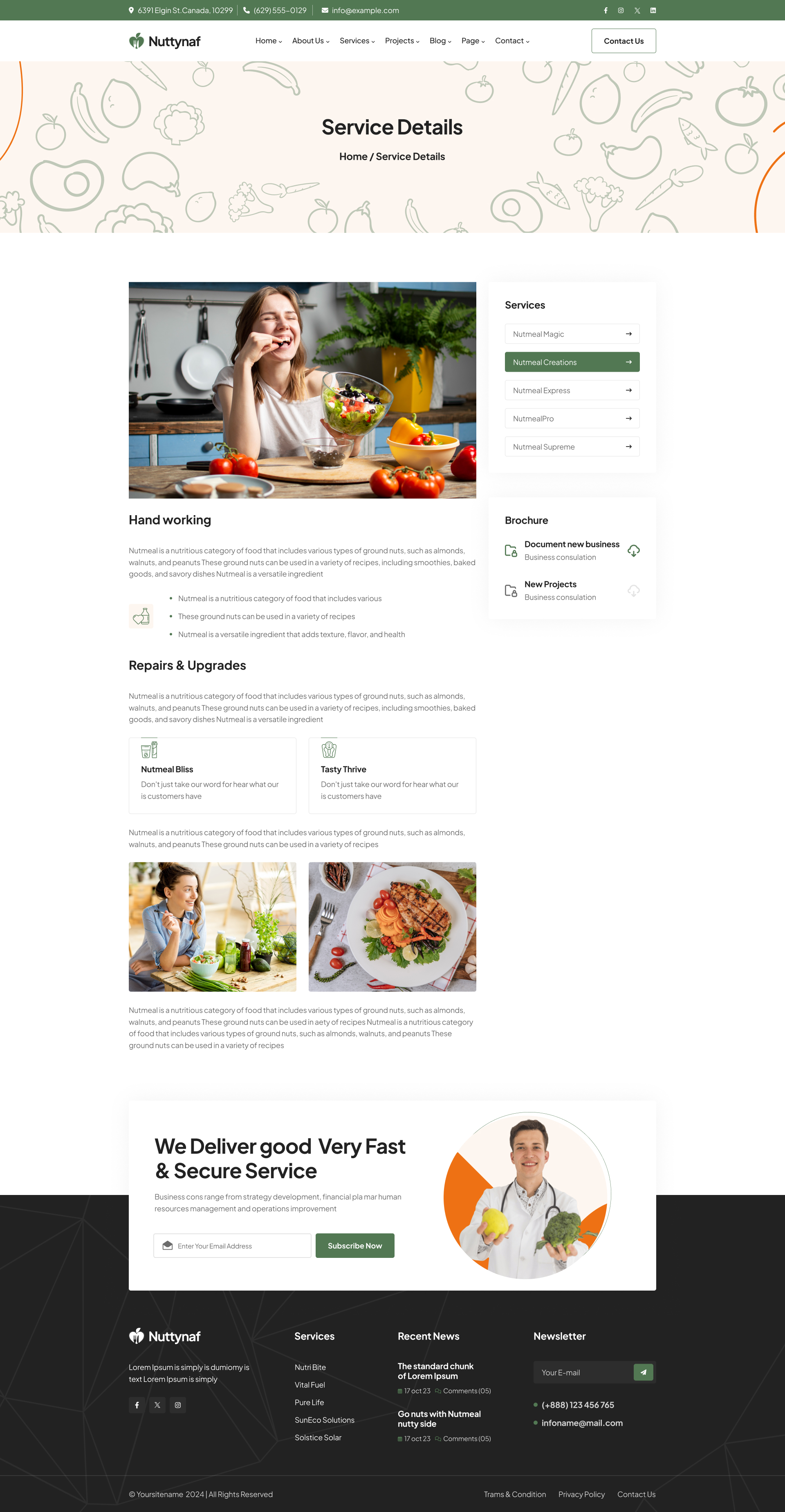Nuttynaf - Health & Nutrition Figma Template by Mugli | ThemeForest