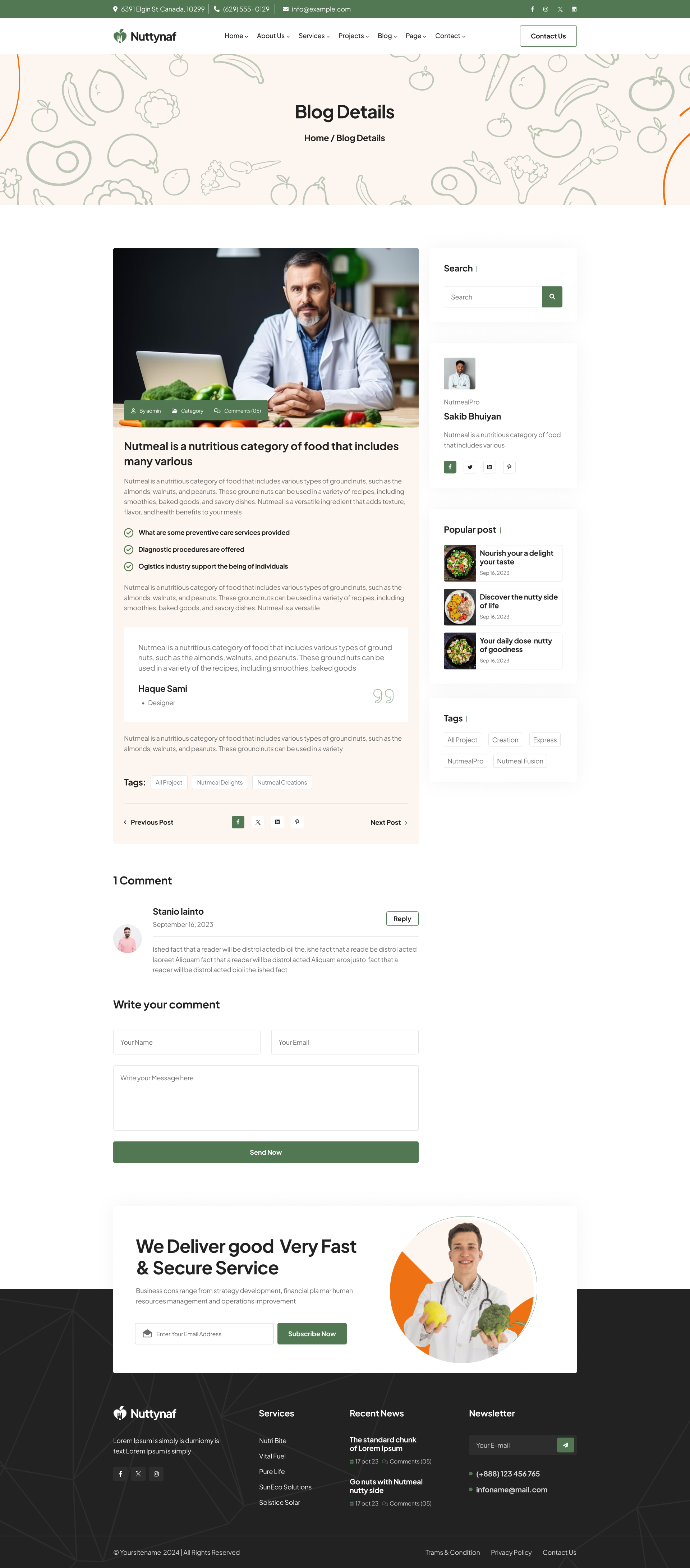 Nuttynaf - Health & Nutrition Figma Template by Mugli | ThemeForest