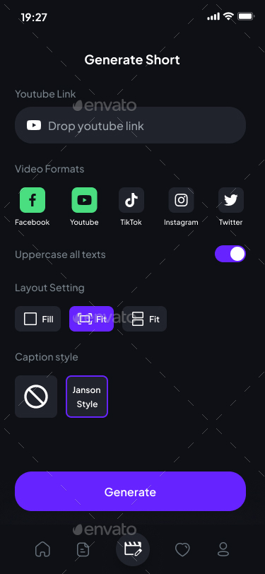 Perfect Clip | Figma Template - AI Powered Video Generator, Web Elements