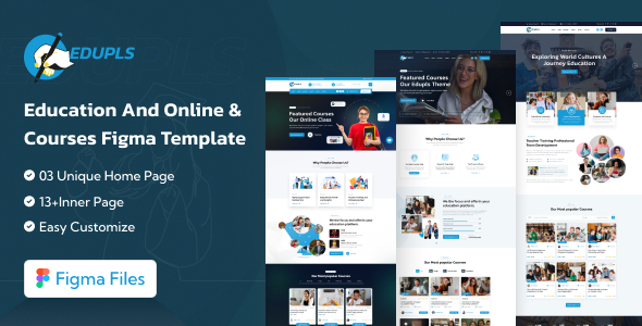 Edupls - Education & Online Course Figma Template by themepul | ThemeForest