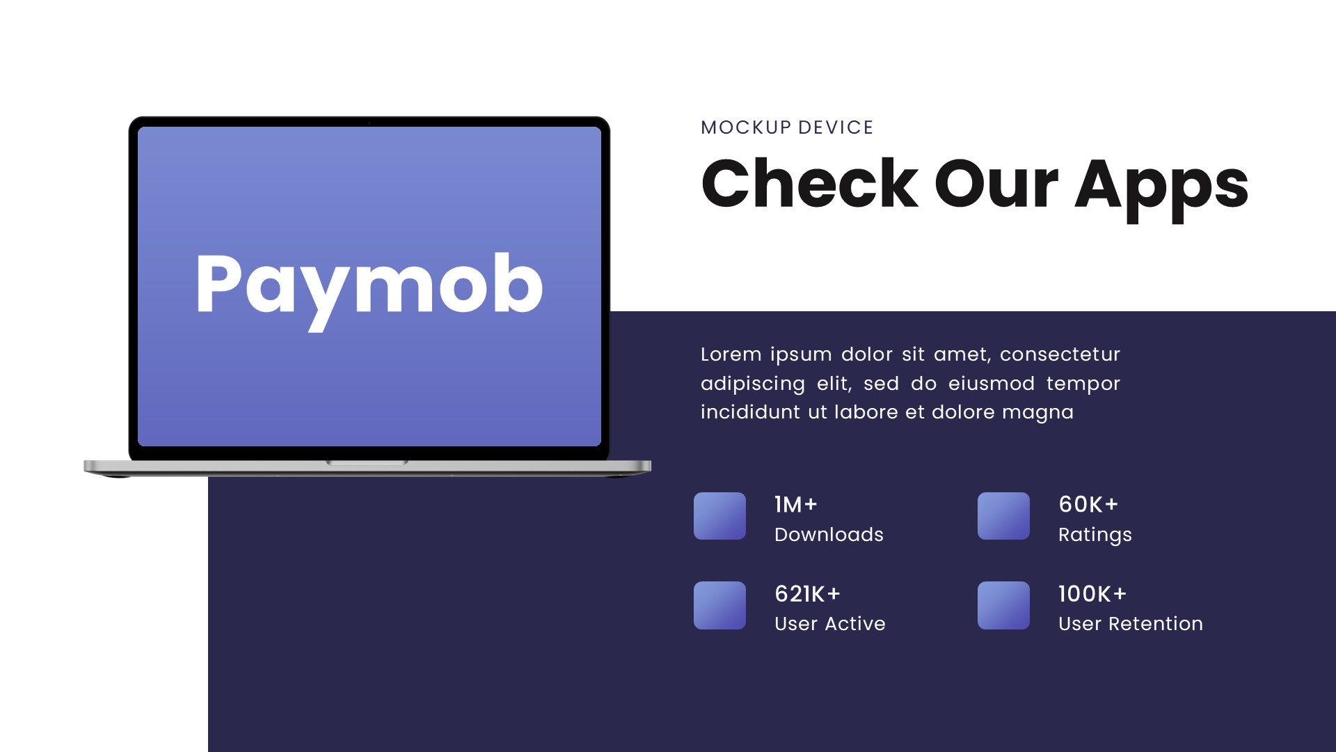 Paymob – Mobile App & SAAS PowerPoint Template, Presentation Templates