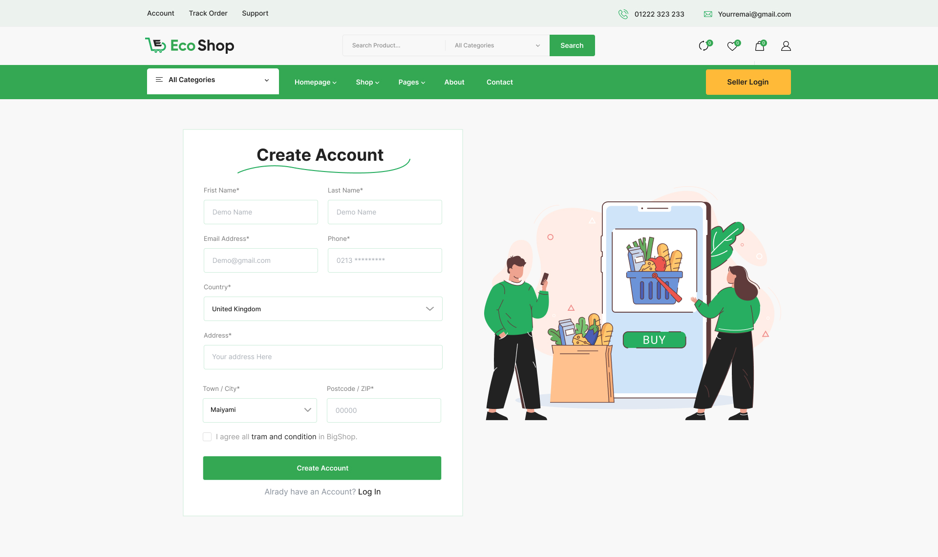 Ecoshop - Grocery eCommerce HTML Template by QuomodoTheme | ThemeForest