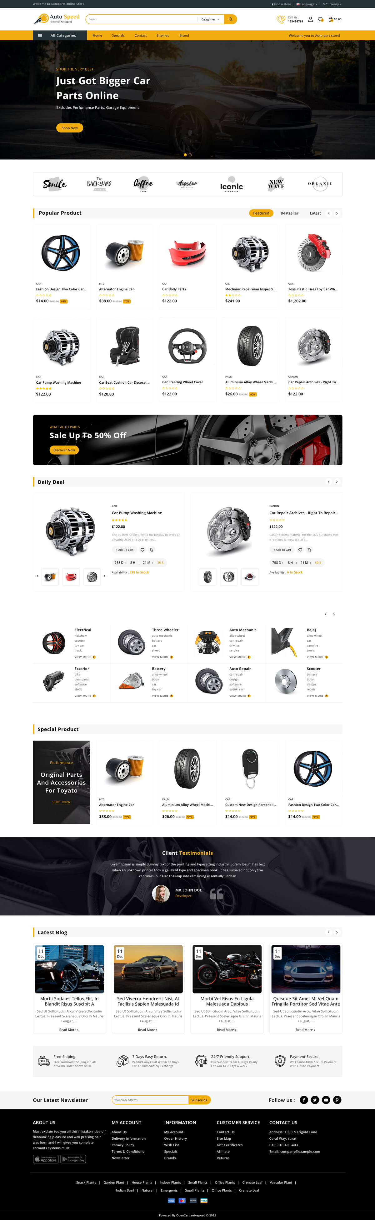 AutoSpeed - Auto Parts and Tools Shop OpenCart Theme by eptheme ...