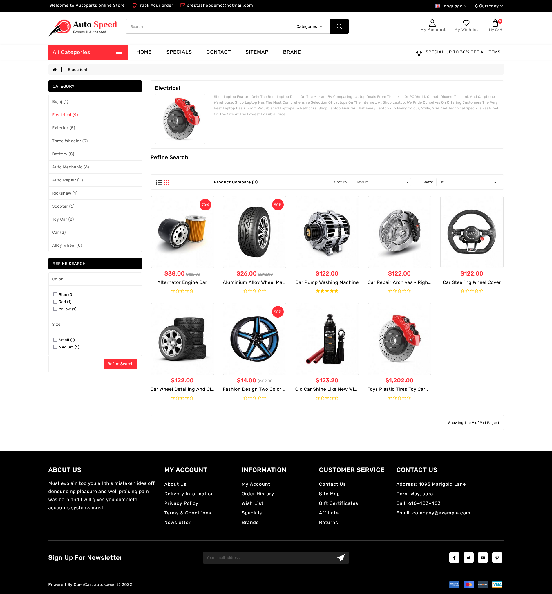 AutoSpeed - Auto Parts and Tools Shop OpenCart Theme by eptheme ...