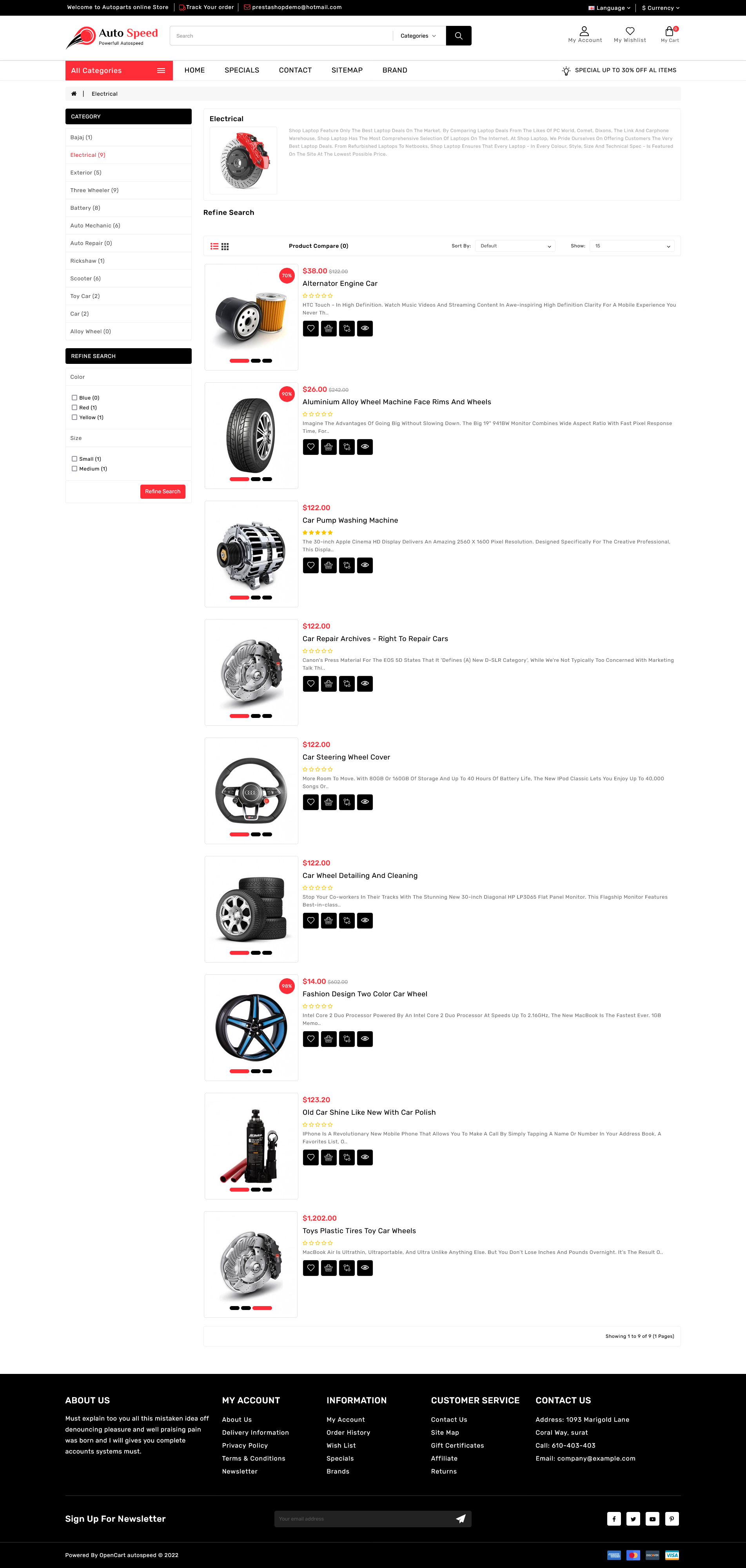 AutoSpeed - Auto Parts and Tools Shop OpenCart Theme by eptheme ...