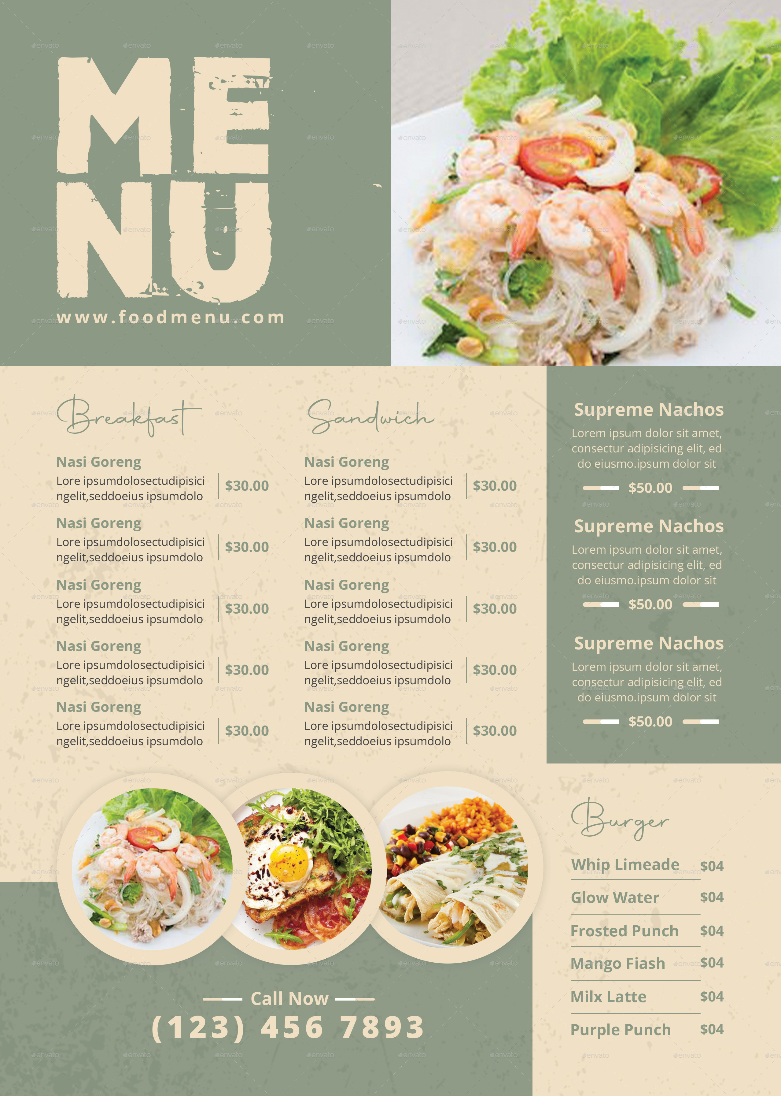 Food menu, Print Templates | GraphicRiver