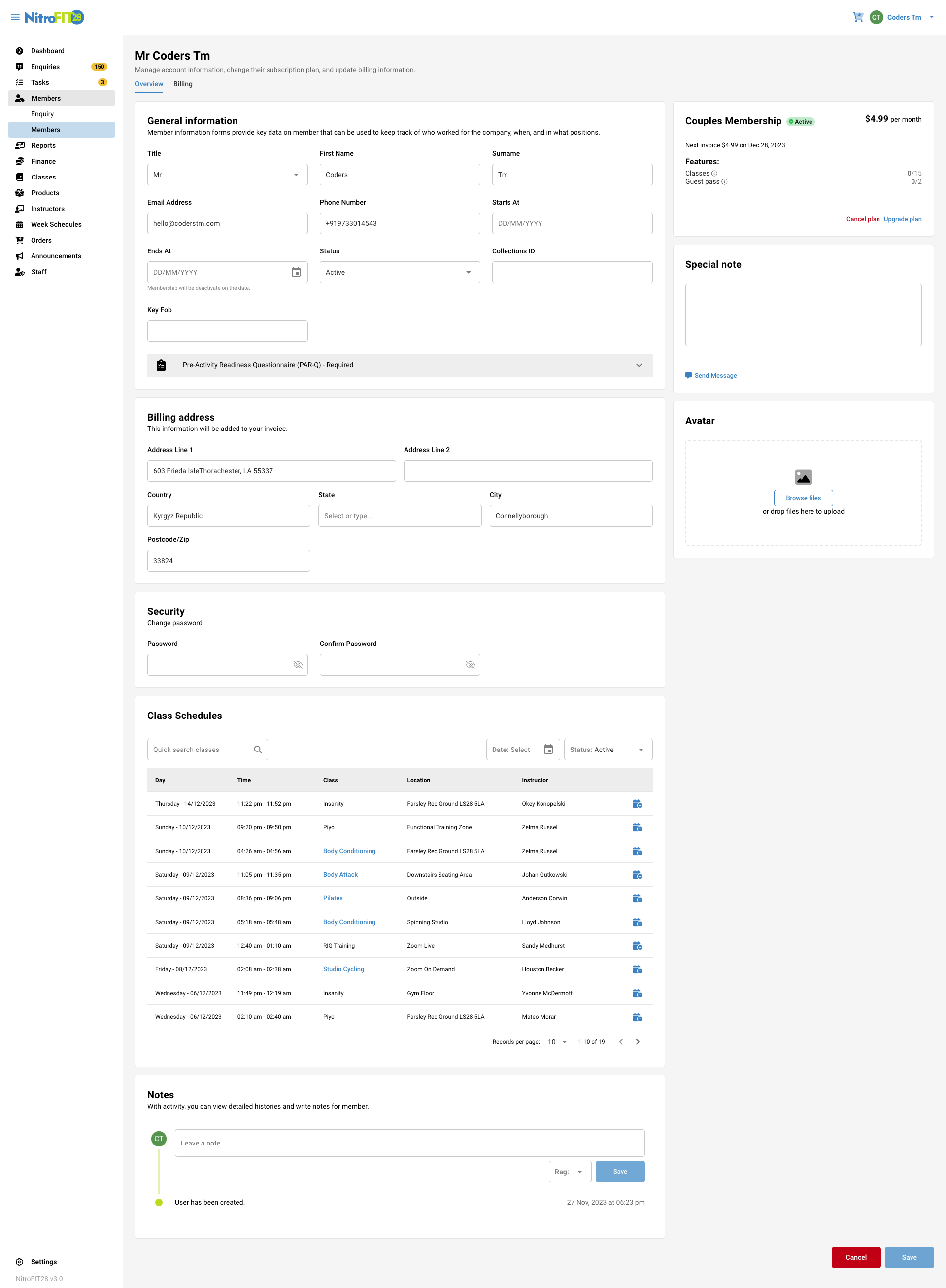 NitroFIT28 | Fitness & Gym Management System by coderstm | CodeCanyon