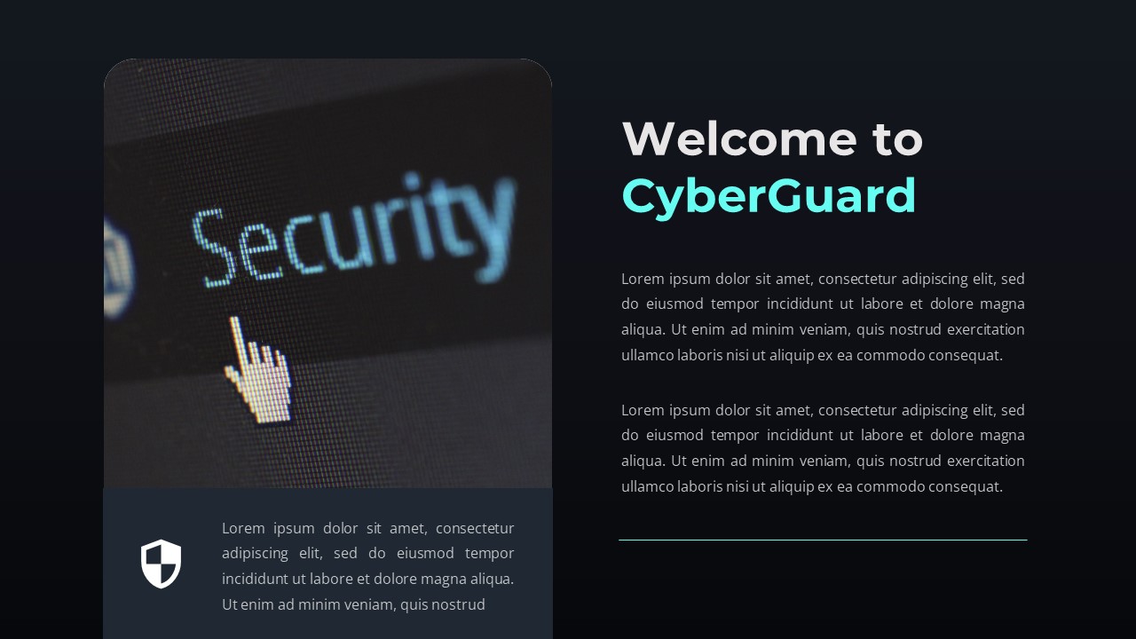 Cyberguard - Cyber Security PowerPoint Template, Presentation Templates