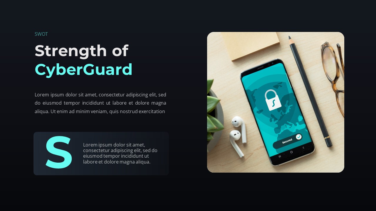 Cyberguard - Cyber Security PowerPoint Template, Presentation Templates