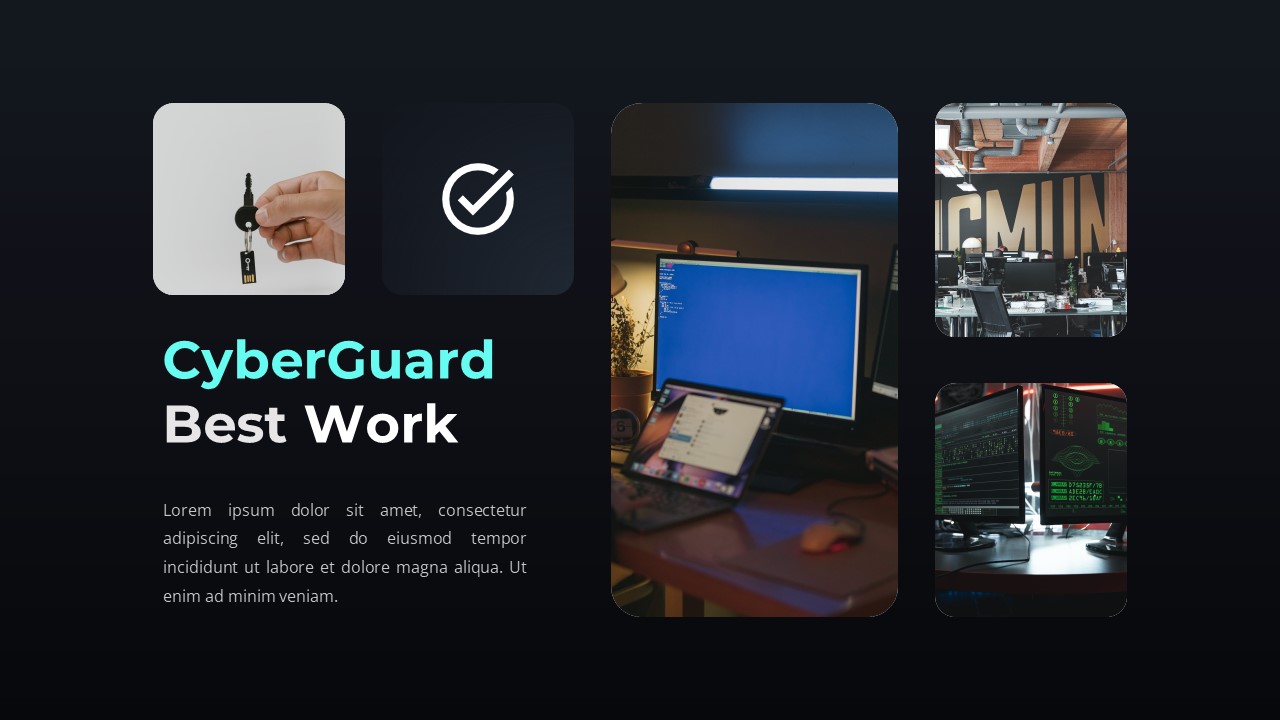 Cyberguard - Cyber Security PowerPoint Template, Presentation Templates
