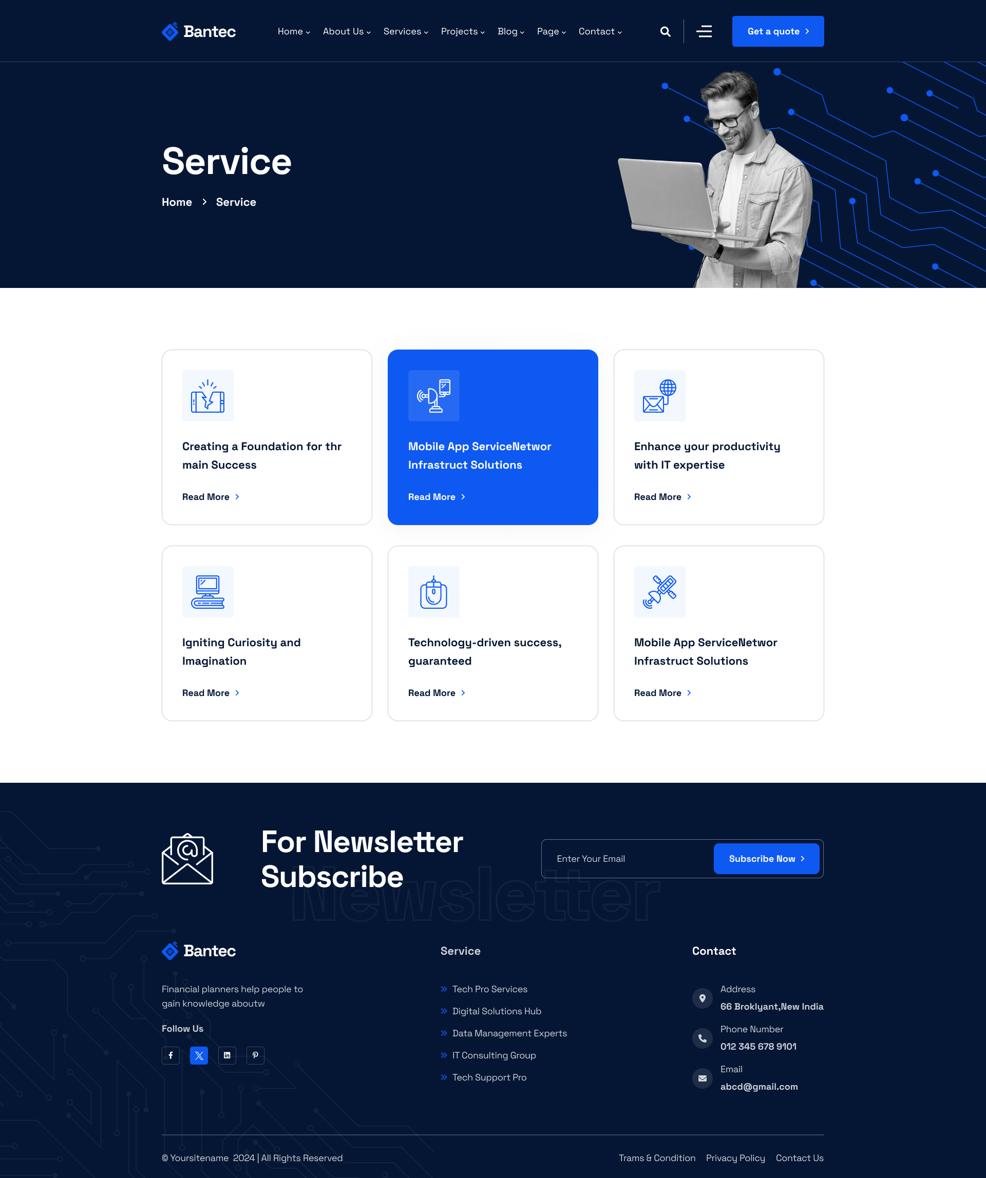Bantec - IT Solutions & Technology Figma Template by ThemeOri | ThemeForest