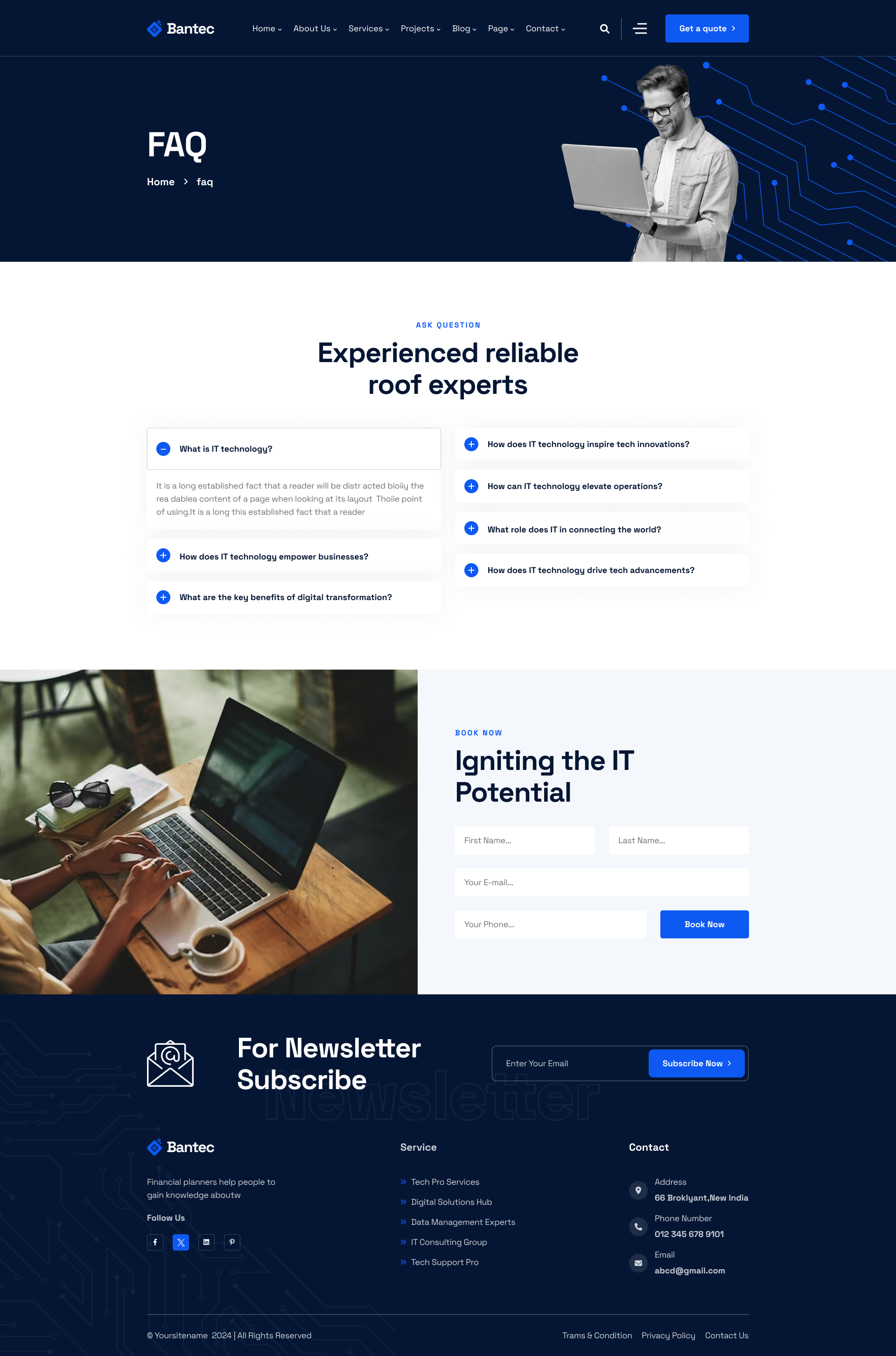 Bantec - IT Solutions & Technology Figma Template by ThemeOri | ThemeForest