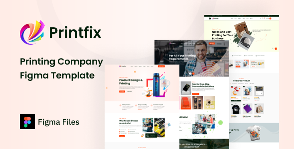 Printfix – Printing Company Figma Template Latest Version | Themeprison