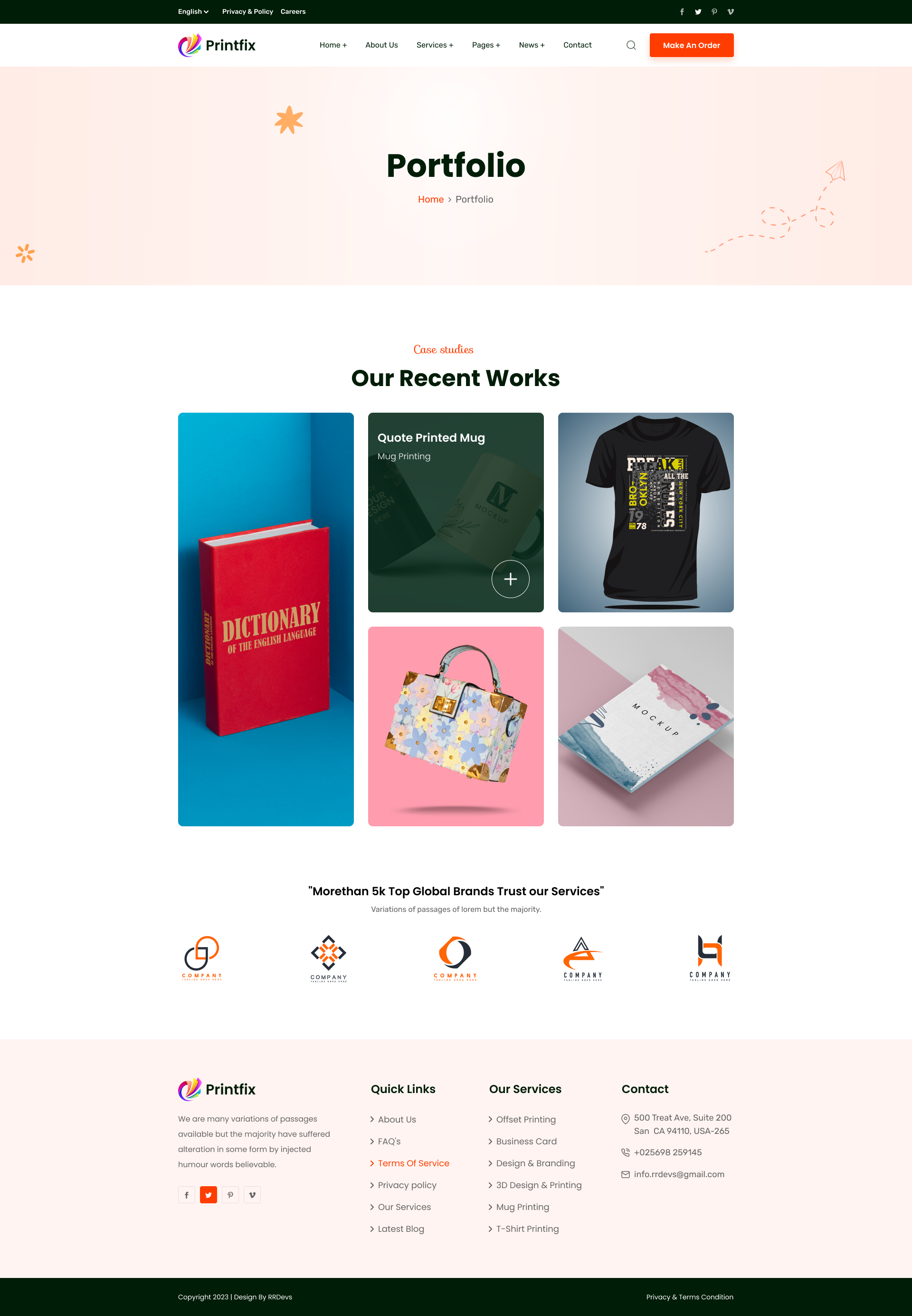 Printfix – Printing Company Figma Template by RRdevs | ThemeForest