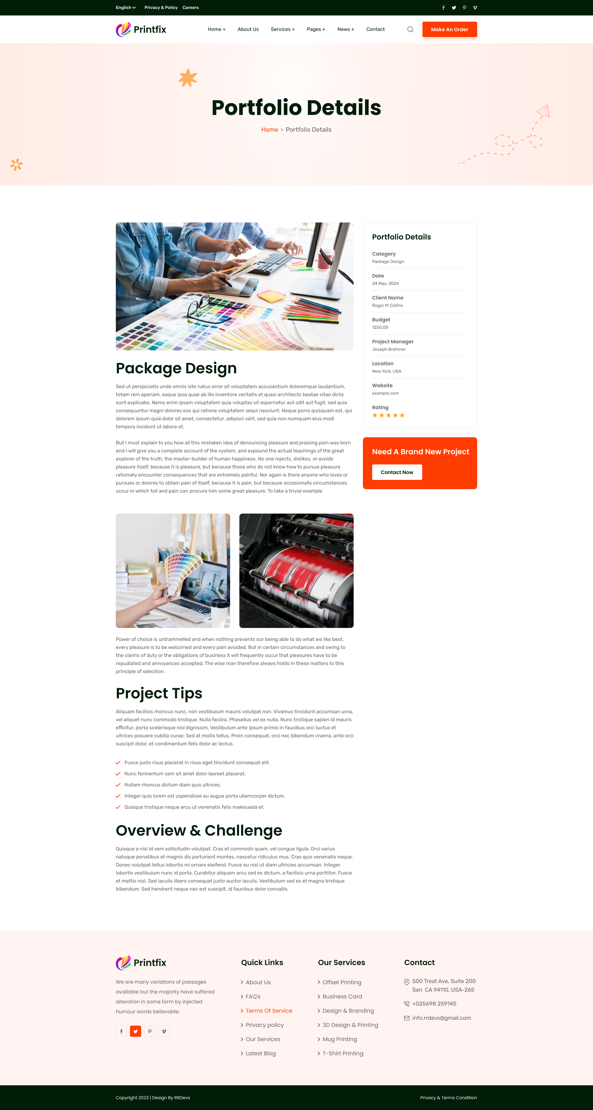 Printfix – Printing Company Figma Template by RRdevs | ThemeForest