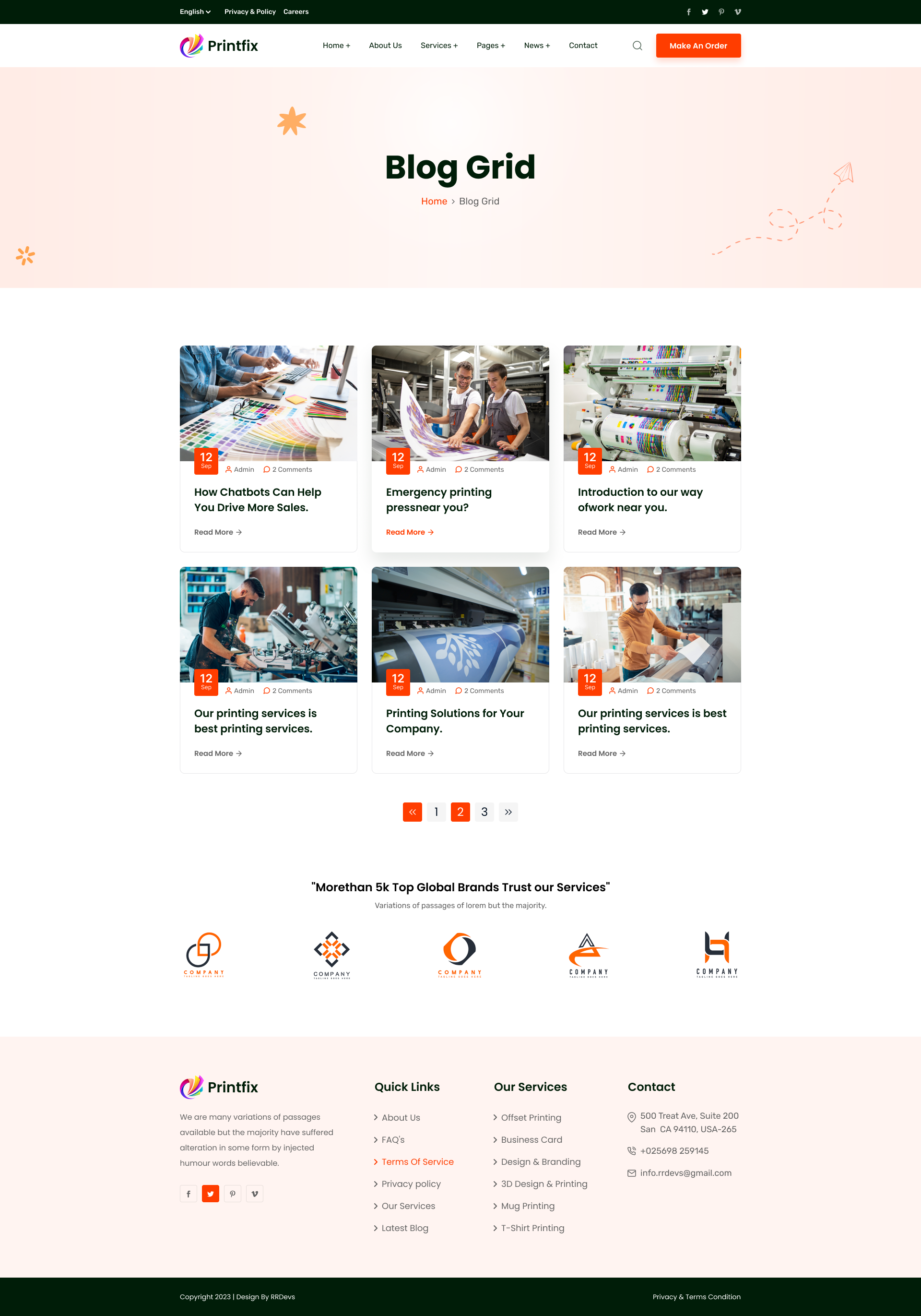Printfix – Printing Company Figma Template by RRdevs | ThemeForest