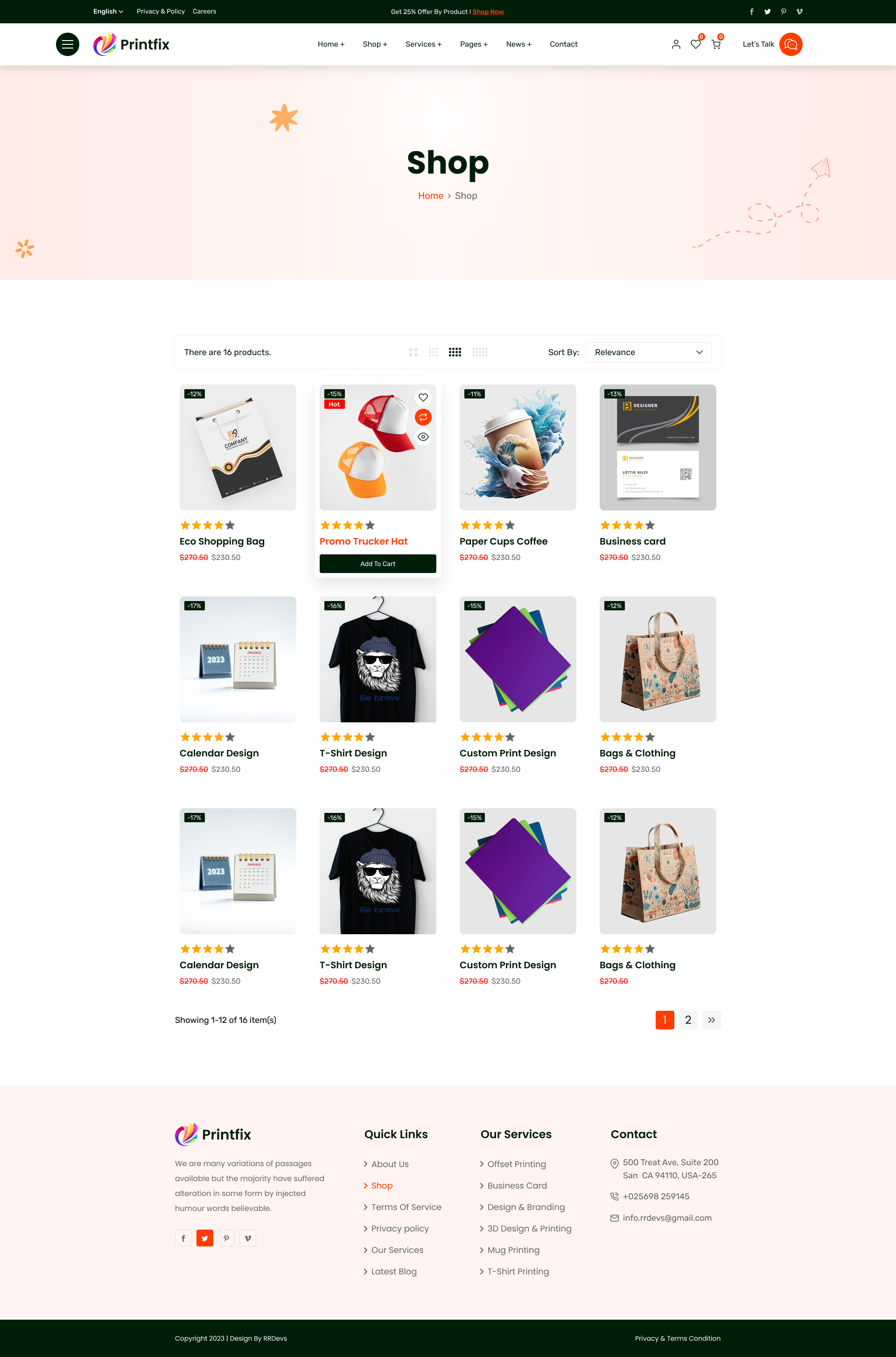 Printfix – Printing Company Figma Template by RRdevs | ThemeForest