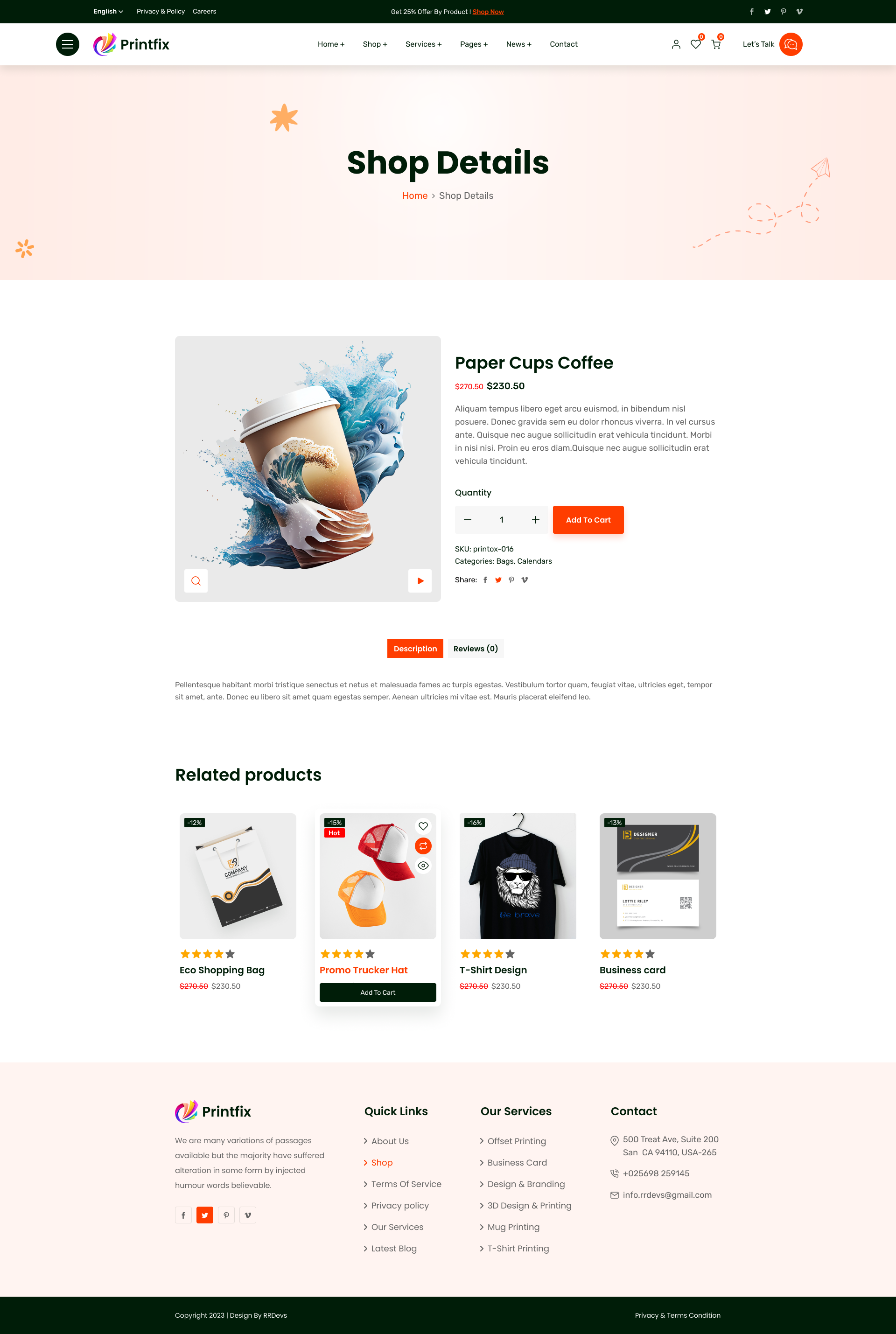 Printfix – Printing Company Figma Template by RRdevs | ThemeForest