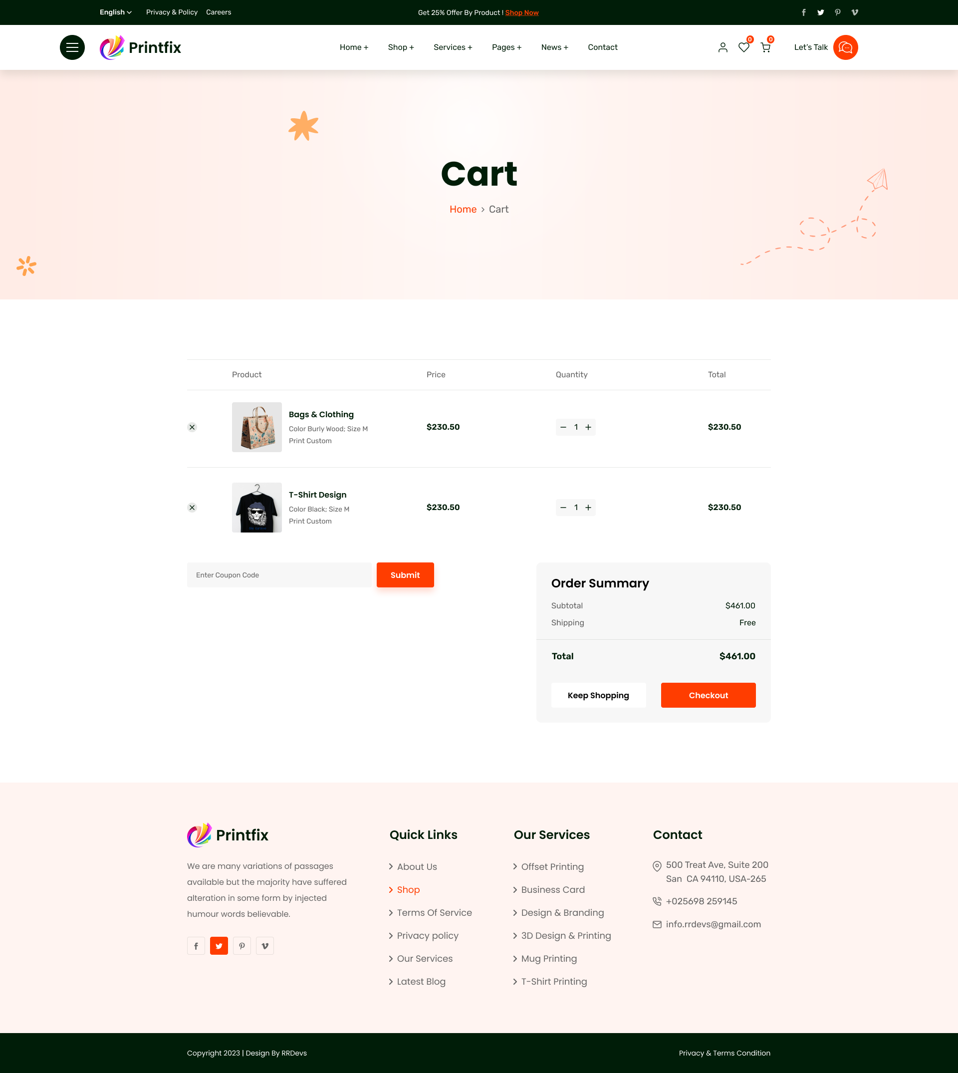 Printfix – Printing Company Figma Template by RRdevs | ThemeForest