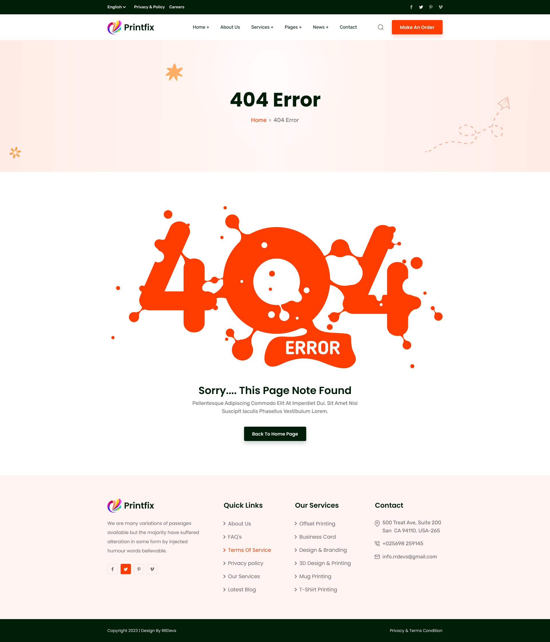 Printfix – Printing Company Figma Template by RRdevs | ThemeForest