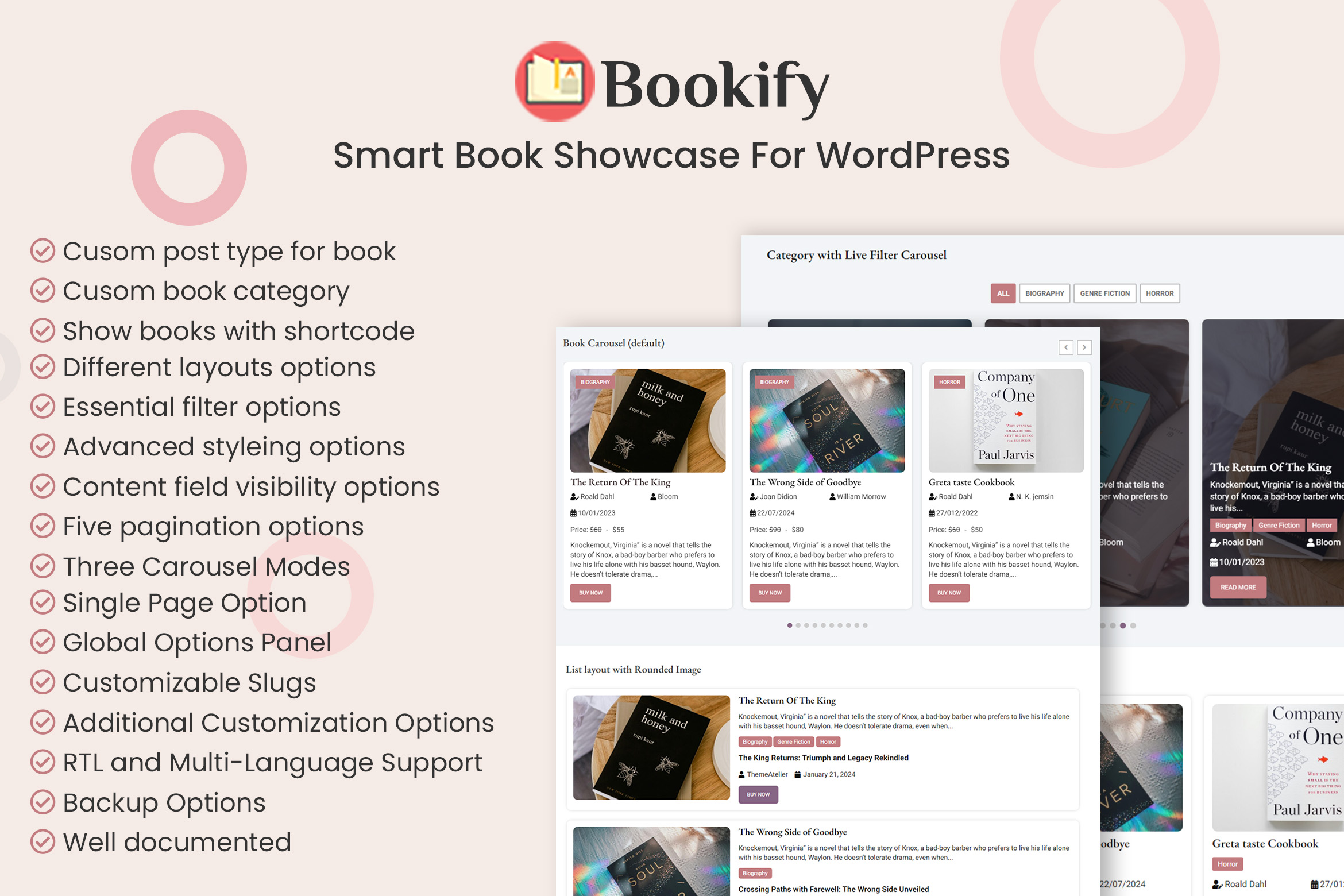 Bookify - Smart Book Showcase For WordPress by ThemeAtelier | CodeCanyon