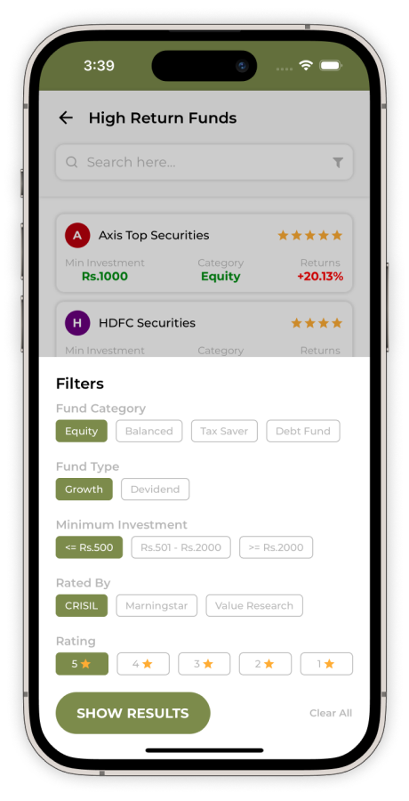 Mutual Fund Investment Template | Trading Android + iOS Template ...