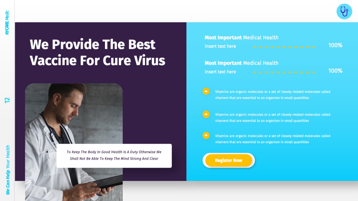 Kycare - Cure Medical Keynote Templates, Presentation Templates ...