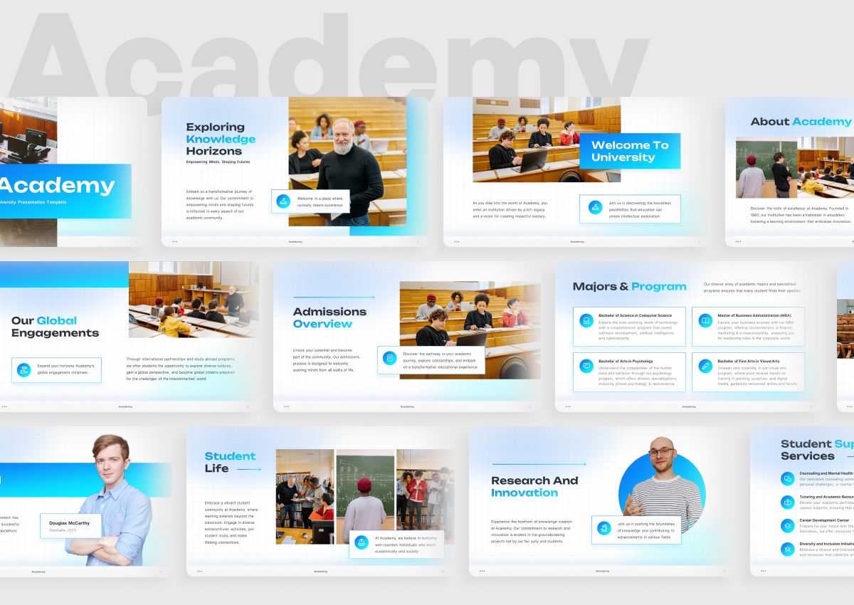 Academy - University PowerPoint Presentation, Presentation Templates