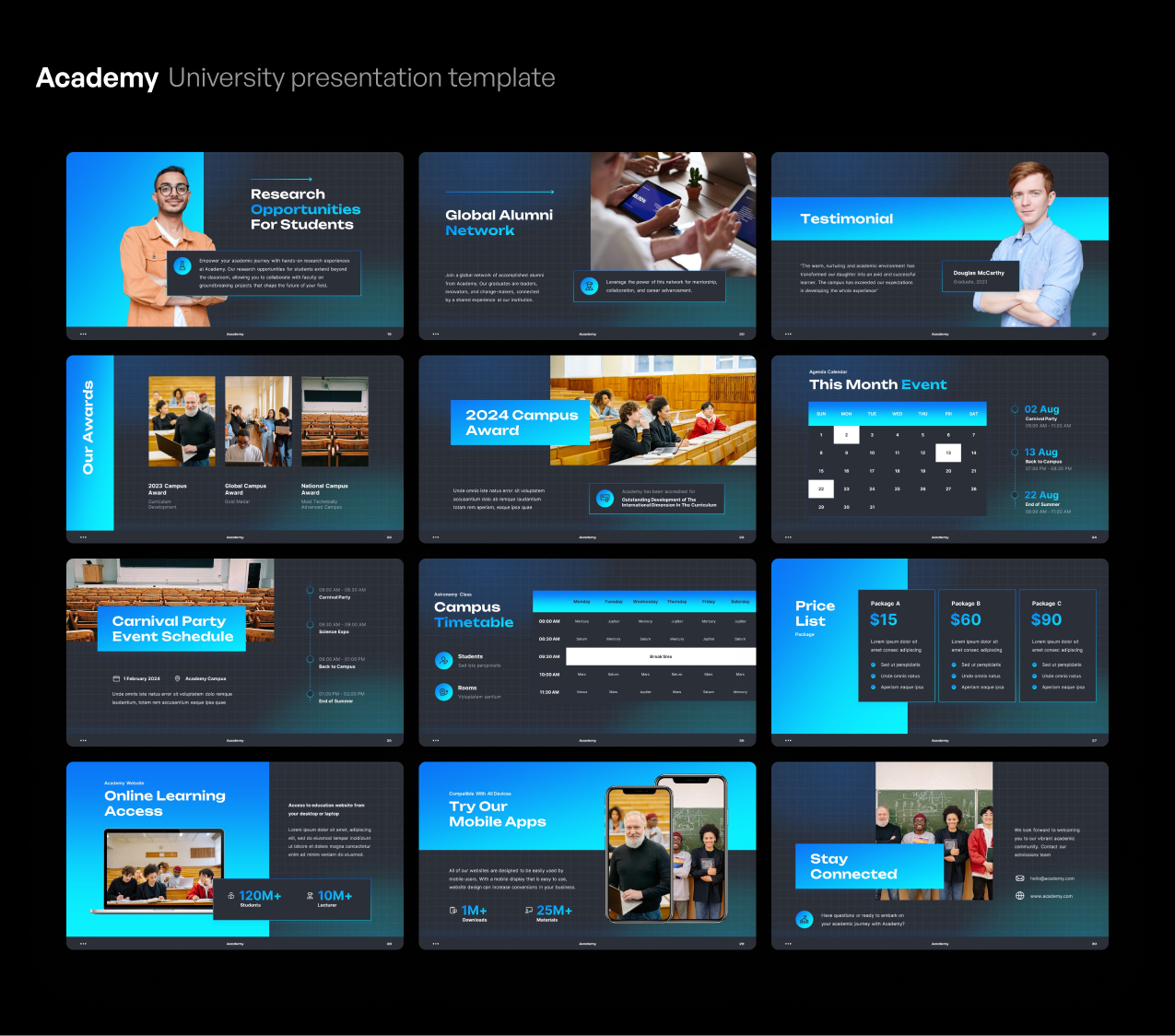 Academy - University PowerPoint Presentation, Presentation Templates
