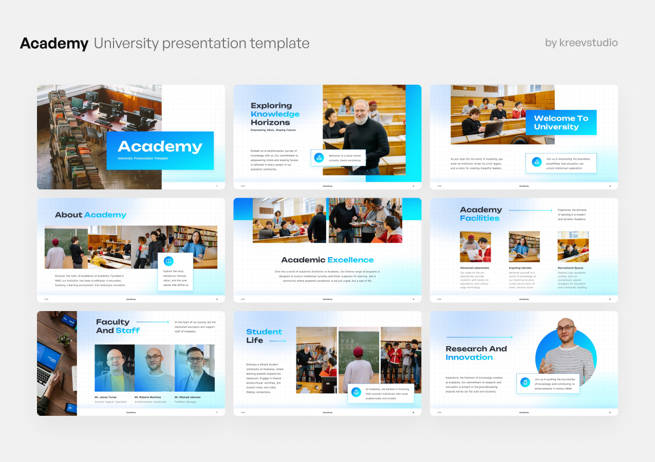 Academy - University PowerPoint Presentation, Presentation Templates