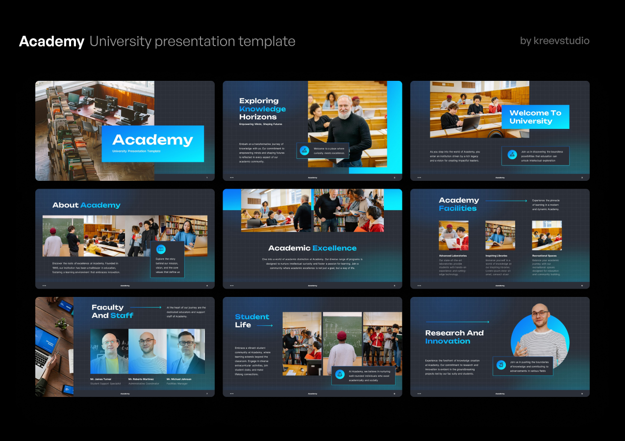 Academy - University PowerPoint Presentation, Presentation Templates