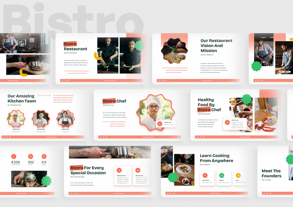 Bistro - Restaurant PowerPoint Presentation, Presentation Templates