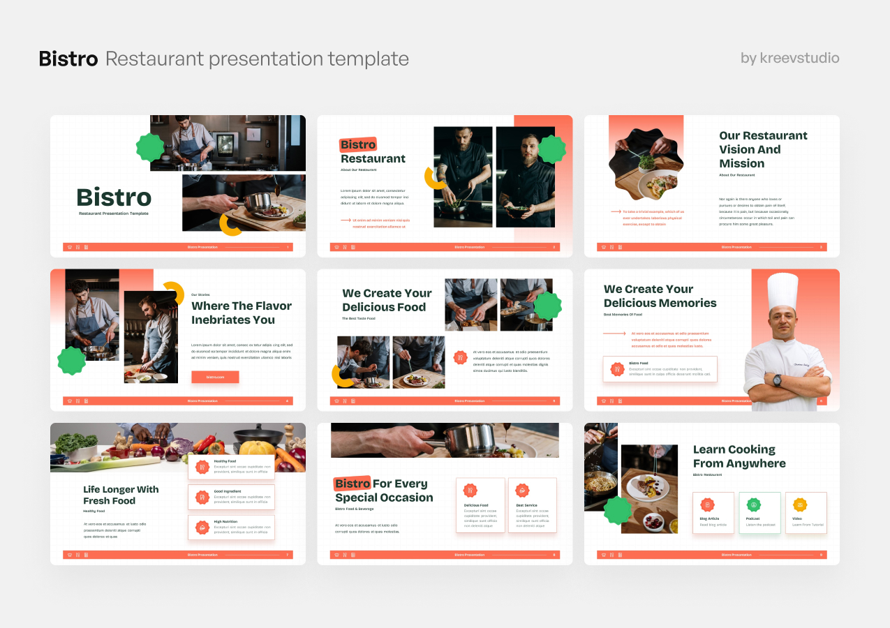 Bistro - Restaurant PowerPoint Presentation, Presentation Templates