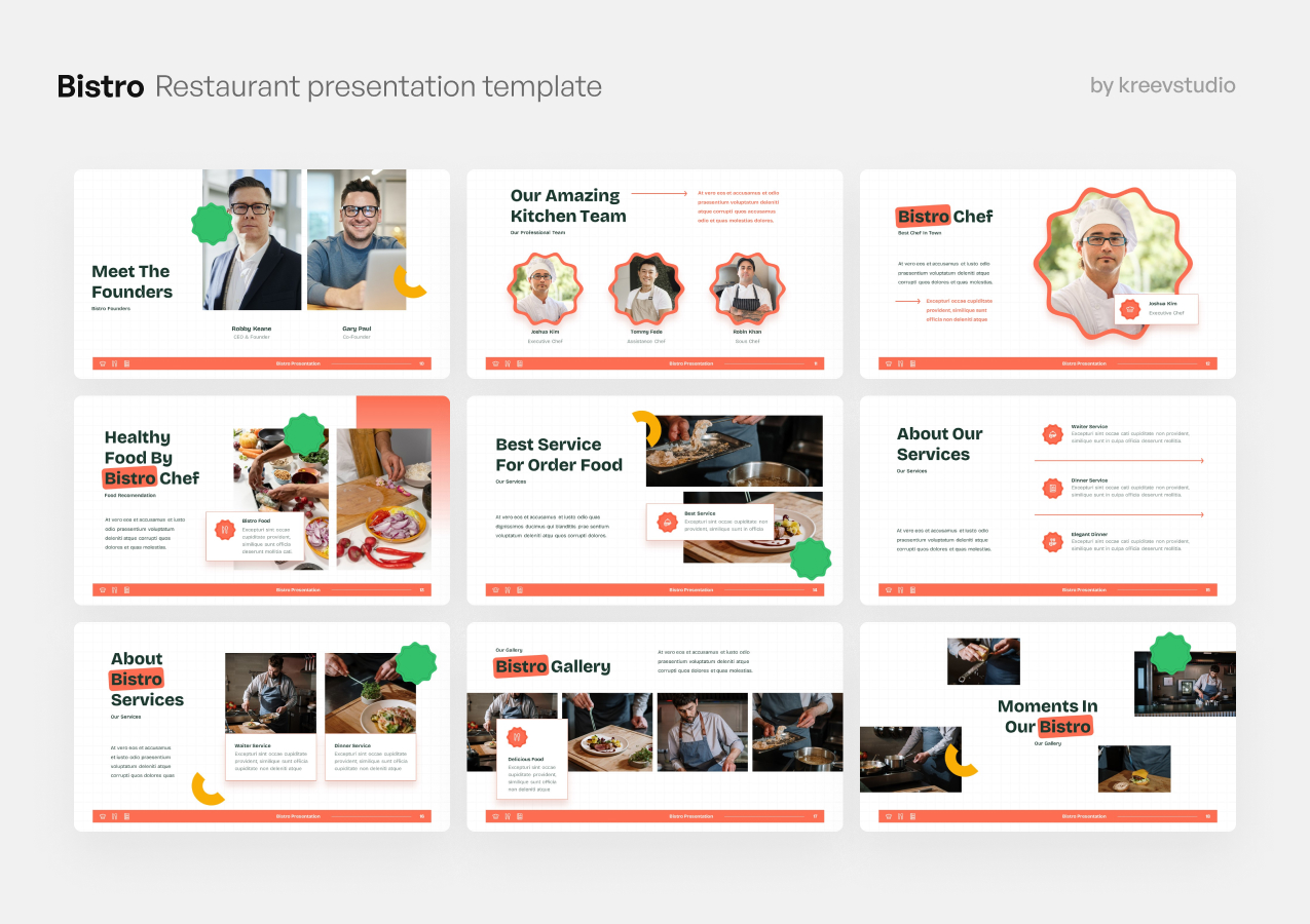 Bistro - Restaurant PowerPoint Presentation, Presentation Templates