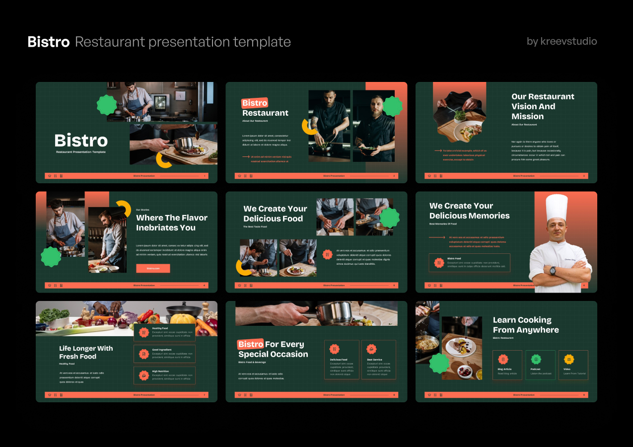 Bistro - Restaurant PowerPoint Presentation, Presentation Templates