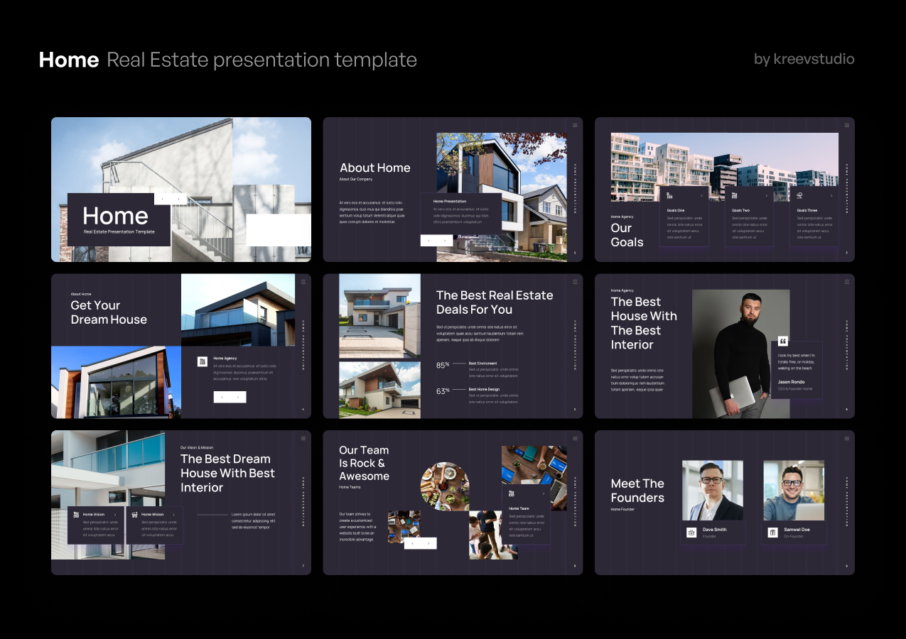 Home - Real Estate Google Slides Presentation, Presentation Templates