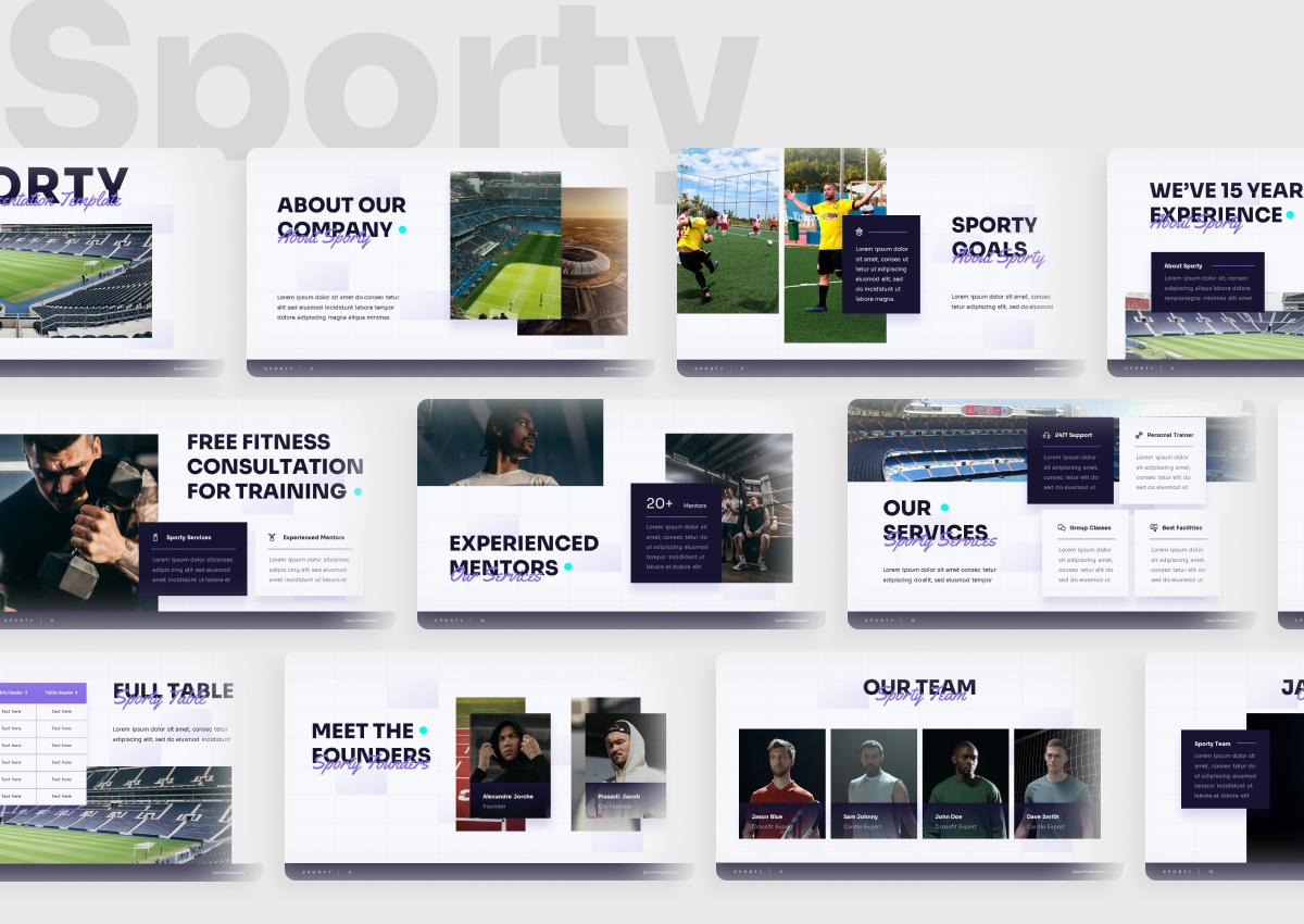 Sporty - Sport PowerPoint Presentation, Presentation Templates ...