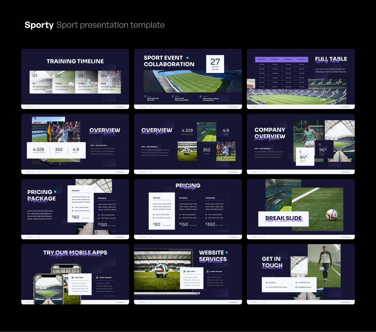 Sporty - Sport PowerPoint Presentation, Presentation Templates ...