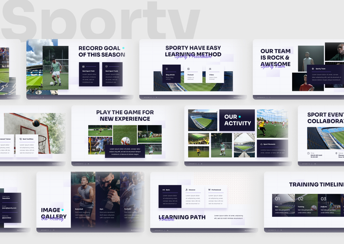Sporty - Sport PowerPoint Presentation, Presentation Templates ...