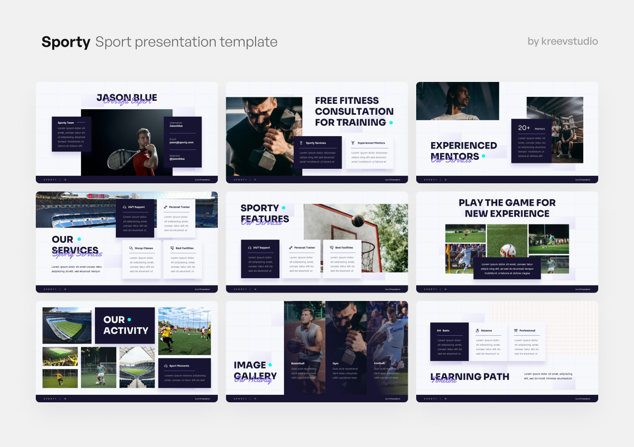 Sporty - Sport PowerPoint Presentation, Presentation Templates ...