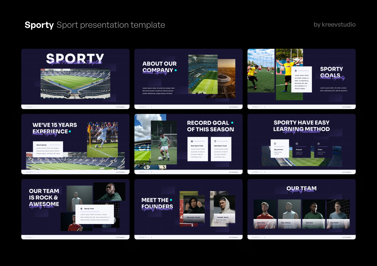 Sporty - Sport Keynote Presentation, Presentation Templates | GraphicRiver