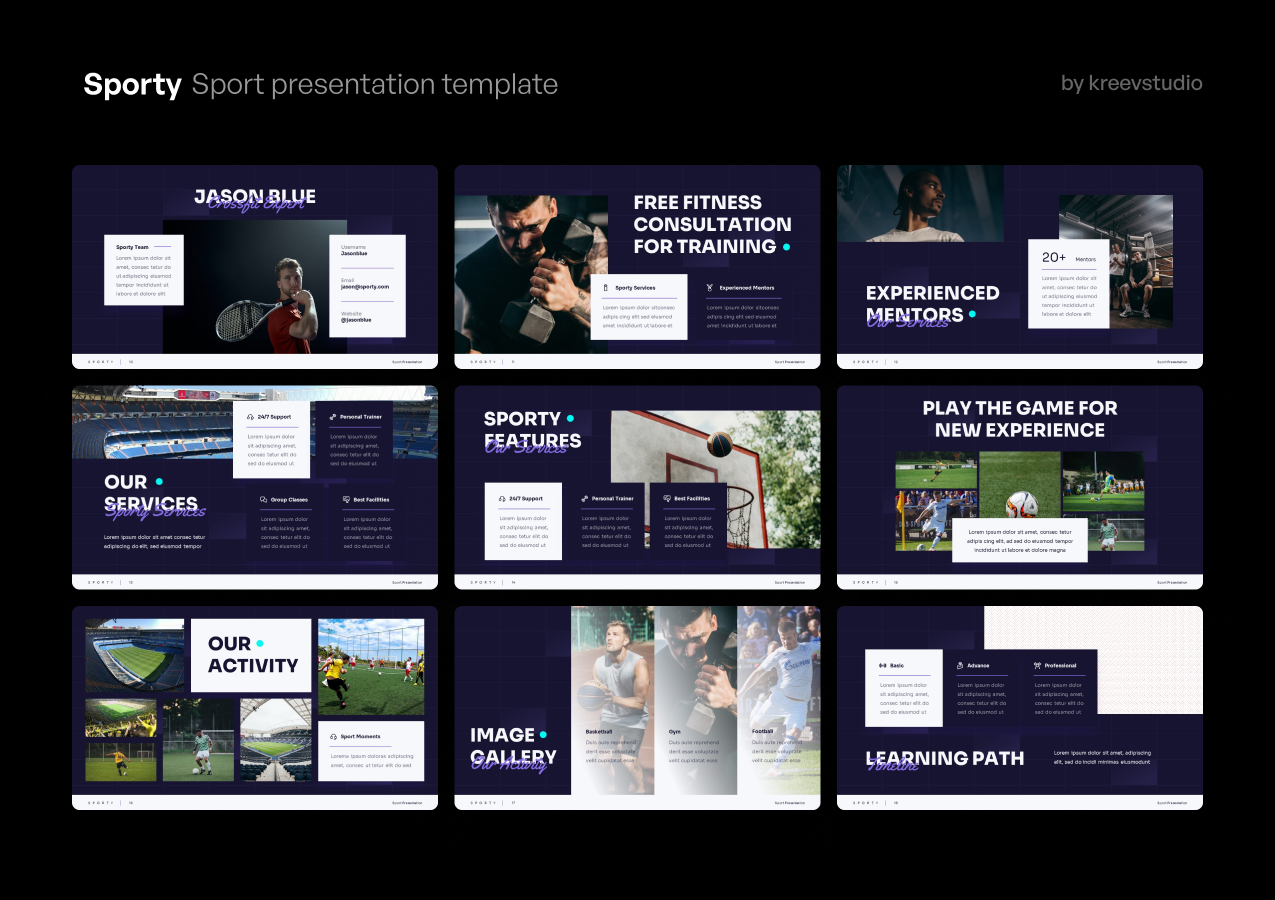 Sporty - Sport Keynote Presentation, Presentation Templates | GraphicRiver