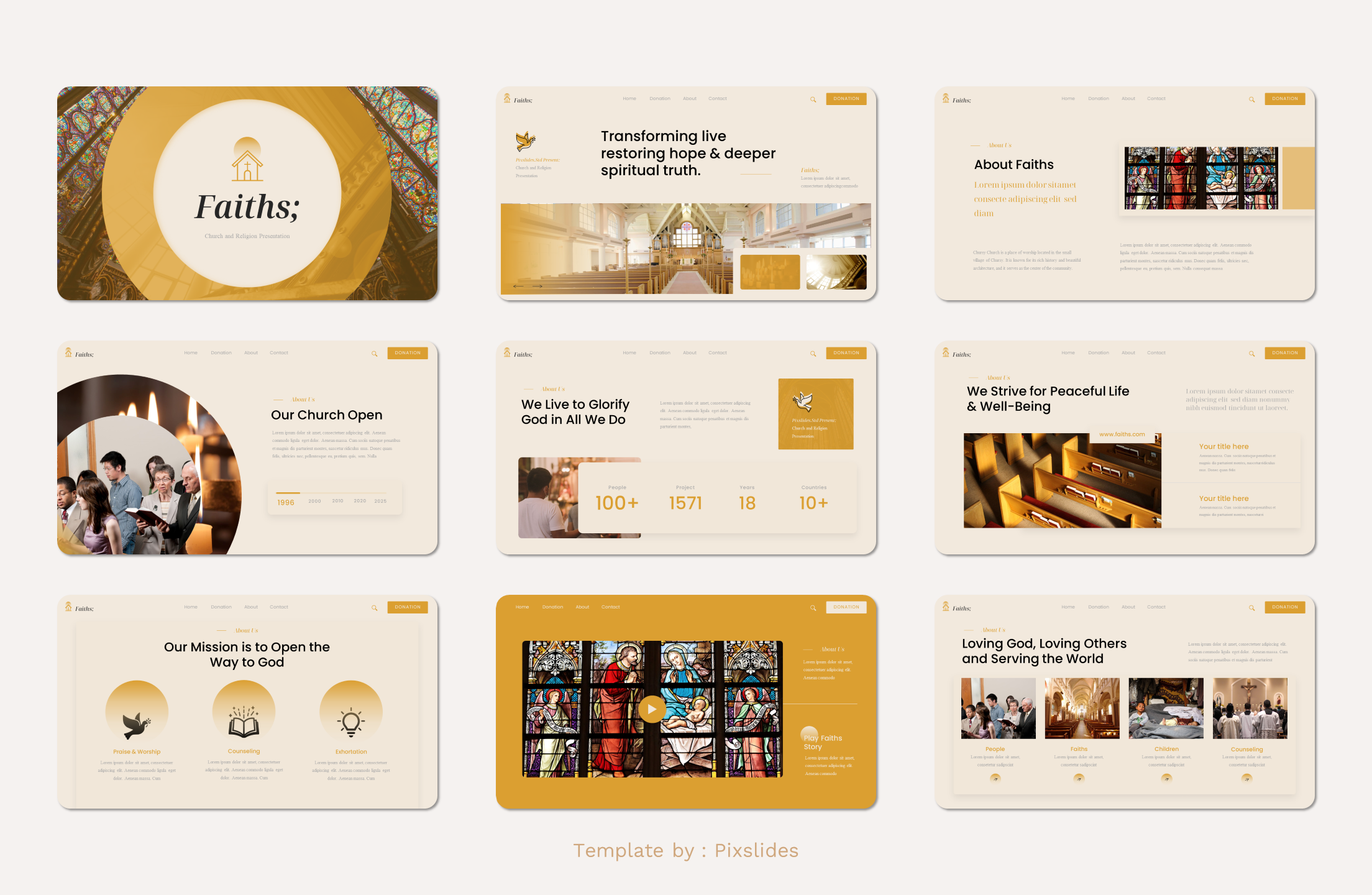 Faiths - Church & Religion PowerPoint Presentation Template ...